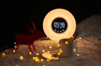 China Modern Music Sunshine Alarm Clock Support Bluetooth , USB Charging Light Up Alarm Clock for sale