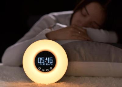 China Sunrise Simulator Wake UP Light Alarm Clock Touch Control With 6 Nature Sounds FM Radio for sale