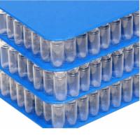 China Polypropylene 3mm Corrugated Layer Pad Plastic Separator Sheets Rounded Corner for sale