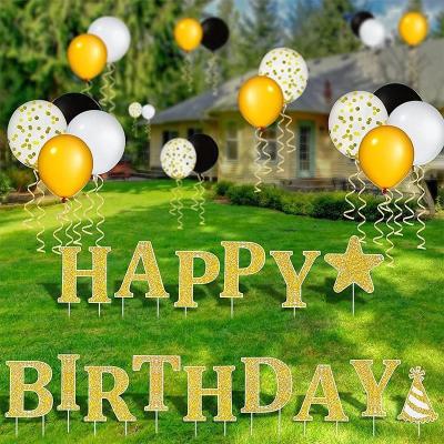 Cina Custom Outdoor Yard Signs Happy Birthday Yard Card With Stakes in vendita