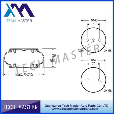 China Car part air spring single convoluted industrial for goodyear truck air bellows spring FS120-9 for sale