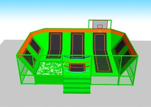 Kids Zone Trampoline Park With Climbing Wall, Play Center Trampoline for children
