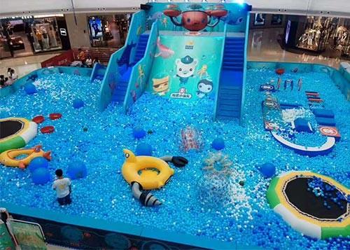 Market popular ocean ball pool and slide indoor children playground