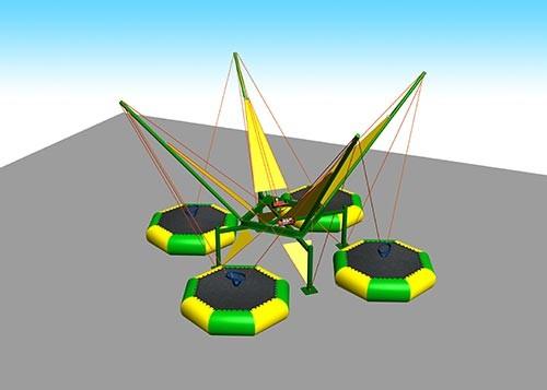 Fun kids Rides Bungee Jumping Trampoline amusement park Rides Bungee Trampoline For sale