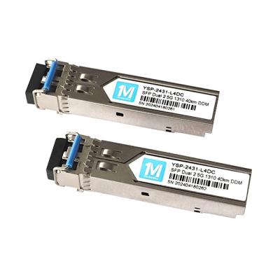 China Stable Network Connection 2.5G Duplex 40km SMF Fiber Optic Module Pluggable SFP Transceiver with 1310nm LC Connector DDM for sale