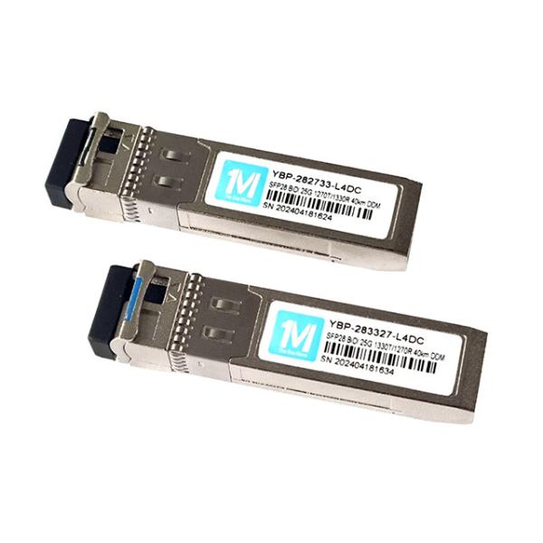 Quality 25G SFP28 BIDI WDM Fiber Optical Module 40km 1270nm/1330nm LC Connector SFP Transceiver for Long-Distance Transmission for sale
