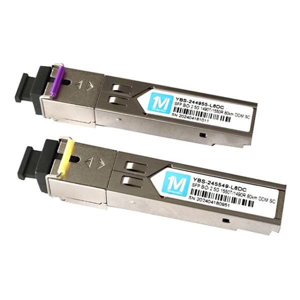 Fiber Type SMF 2.5G BIDI 80km 1490nm/1550nm SC Connector DDM WDM Simplex Optical Module Transceiver SFP Module Time 3 years