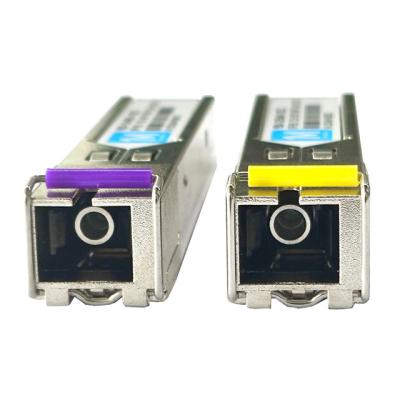 China 155M BIDI 120km 1490nm/1550nm SC Connector DDM WDM Simplex Fiber Optic Transceiver SFP Module with DDM and WDM Functions for sale