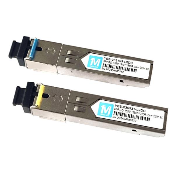 FTTX 155M BIDI 20km 1310nm/1550nm SC Connector DDM WDM Simplex Optical Module Transceiver SFP Module