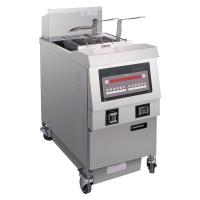Quality Gas Heating 220V Digital Computer Panel One Pot Two Baskets Open Deep Fryer for sale