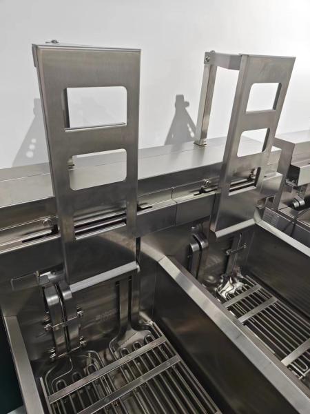 Quality Auto Lift Electric Double Pots 28KW Chips Open Fryer With Oil Filter System for sale