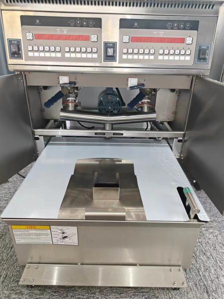 Quality Auto Lift Electric Double Pots 28KW Chips Open Fryer With Oil Filter System for sale