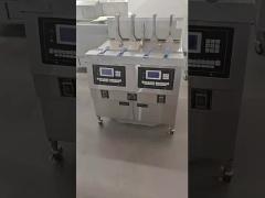 OFG-322L twee potten vier manden 304SUS gas chips commerciële open diep LCD paneel olie friteuse