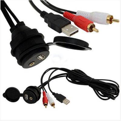China 1 zet het Waterdichte Streepje van M de Uitbreidingskabel van USB Aux/auto usb aux Comité op opzet Kabels Te koop