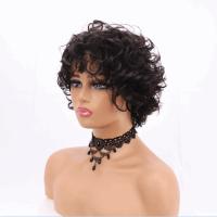 China Cap Size Average Size Afro Kinky Curly Wig with Bangs and Individuality for sale