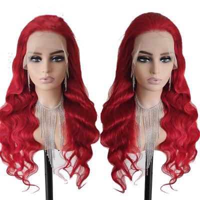 China Body Wave Cherry Red Afro Human Hair Wigs for Black Women in Small/Large/Average Size for sale