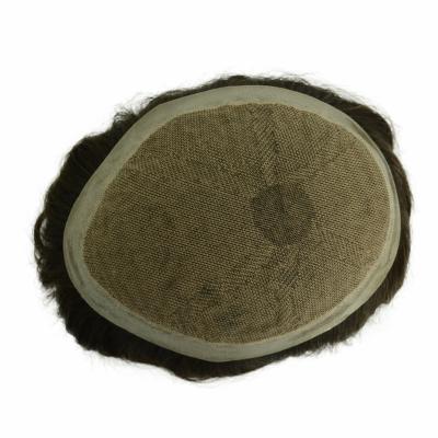 China 1B Natural Color Human Remy Hair Non Surgical Hair Replacement Toupee for Men for sale