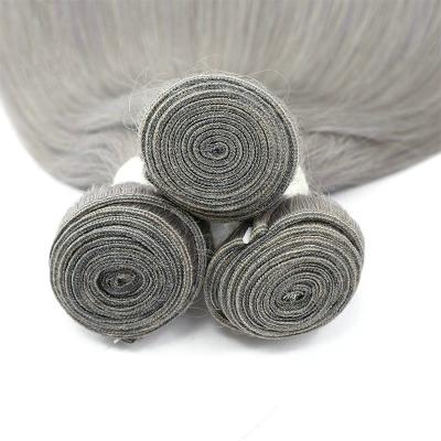 Cina Indian Virgin Raw Cuticle Aligned Grey Grade 10A Fusioni di capelli umani provenienti da India Vendor in vendita