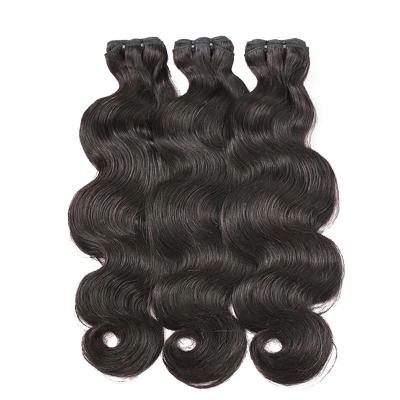 Cina 12A Grado doppia trama trama cambogiana peruviana visone brasiliana corpo ondulato fasci di capelli umani in vendita