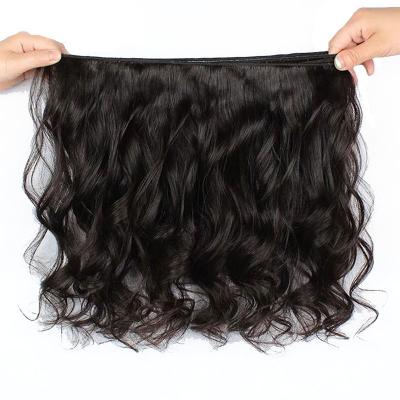 Cina 12A Grado doppia trama trama cambogiana peruviana visone brasiliana corpo ondulato fasci di capelli umani in vendita