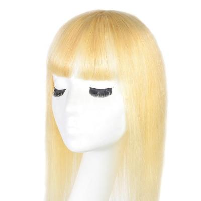 Cina Top Capelli Umani Cristallo Sposa Lunga Base di Seta Bionda Toupee per Donne di Nozze Frange Clip in vendita
