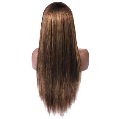 Cina Nessuna parrucca di pizzo 10-26 pollici P4/27 Parrucca femminile Full Machine fatta per capelli umani Parrucche con frangia in vendita