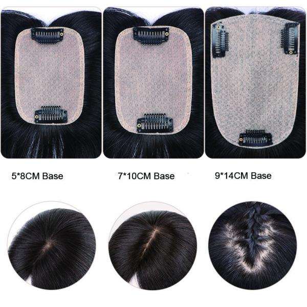 Quality Virgin Hair European 3x5 Silk Top Base 130 Density Straight Human Hair Topper for sale