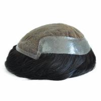China Full Hand Made Human Hair Toupee for Men Processing Technic for sale
