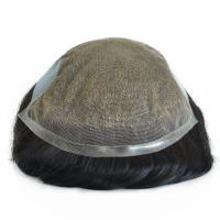China Full Hand Made Human Hair Toupee for Men Processing Technic for sale