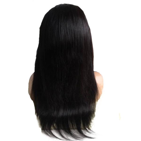 Quality 10-24inch Full Cuticle Natural Black Straight Full Lace Hand Made Human Remy for sale