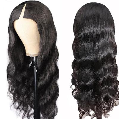 Cina Nessuna parrucca di pizzo V parte di capelli cambogiani parrucca corpo ondulato capelli umani grezzi senza lasciare fuori senza colla in vendita
