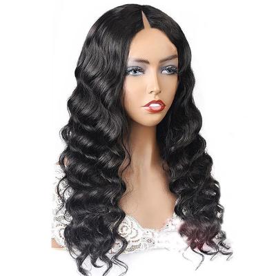 Cina Loose Wave V Part Parrucche online con linea naturale dei capelli e Full Machine Made Double Draw in vendita