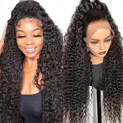 China Cabelo indiano bruto HD Perucas frontais de renda 360 Perucas de renda para mulheres negras 10A 12A encaracolado à venda