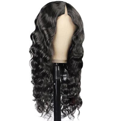 Cina Capelli umani lunghi V parte parrucca 30 pollici Kinky capelli dritti grezzi brasiliano Remy Perruque in vendita