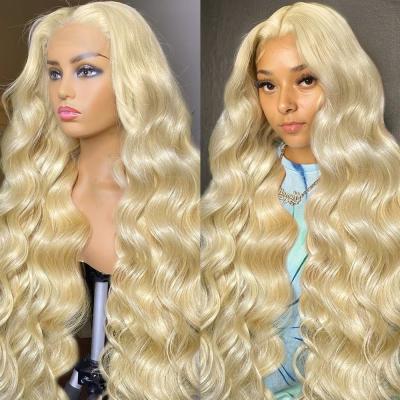 Cina Capelli Cinesi 613 Biondo 13X6 Hd Full Lace Frontale Crudo Capelli Umani Parrucca Con Capelli Di Bambino in vendita