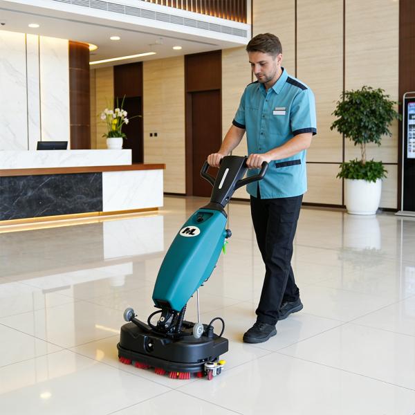 Quality Portable Mini Floor Scrubber 24V Battery, 80min Working Time for Garment Stores and Boutiques for sale