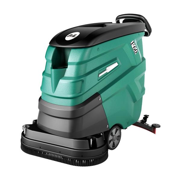 Quality Double Brush Walk Behind Rechargeable Automatic Tile Floor Scrubber Cleaning Machine F60TW for sale