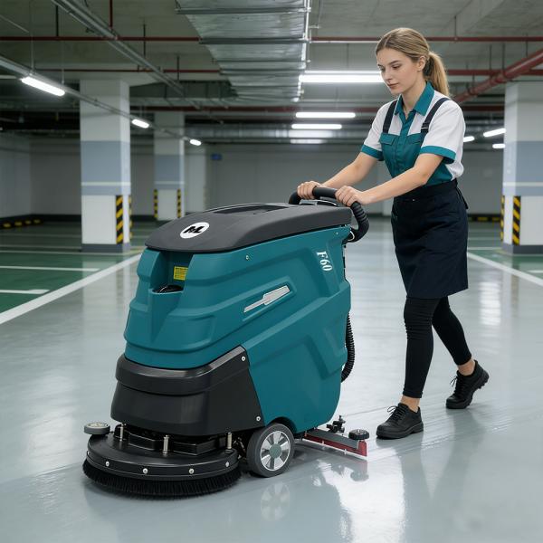 Quality Heavy‑Duty Industrial Floor Scrubber with 830mm Squeegee and 65L Recovery Tank for sale