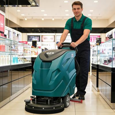 China 500W Motor Industrial Walk Behind Scrubber 83AH Battery for sale