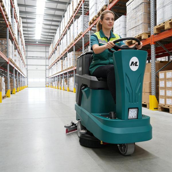 Quality 24Gal Industrial Ride On Floor Sweeper Sit On Floor Scrubber for airport for sale