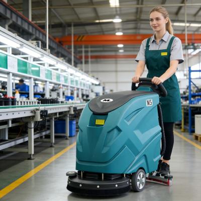 China 560mm Walk Behind Floor Scrubber Machine | 2000㎡/h Commercial Floor Cleaner for sale