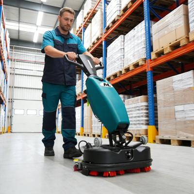 China 250mm Double Disc Mini Floor Scrubber Machine, 1750㎡/H High Efficiency for Cafes and Small Restaurants for sale