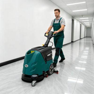 China High‑Efficiency Walk Behind Floor Scrubber Designed for Narrow Spaces with Stable Pressure and Fast Brush Rotation for sale