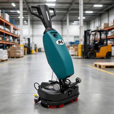 China Portable Walk‑Behind Heavy‑Duty Mini Floor Scrubber, 6L Recovery Tank for Industrial Manufacturing Sites and Farm Barn Cleaning for sale