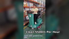 Industrial Ride On Floor Scrubber High Efficiency Cleaning