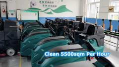 Industrial Ride On Floor Scrubber 5500sqm Efficiency