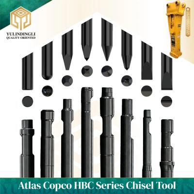 China Impact Resistant Atlas Copco Hydraulic Breaker Parts Hammer Chisel For Heavy Demolition for sale