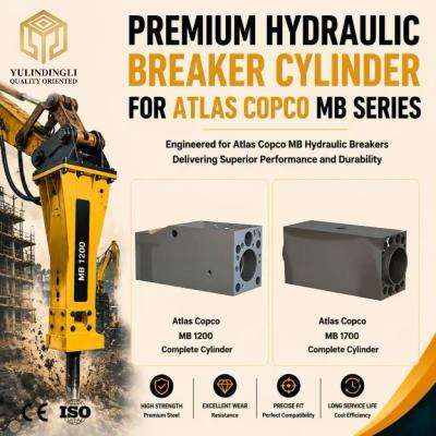 China Atlas Copco Hydraulic Breaker Cylinder Cylinder Forged Alloy Steel Rock Breaker Spares for sale