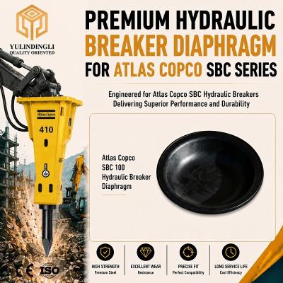 China Oil Resistant Reinforced Hydraulic Breaker Diaphragm Fkm Fit Atlas Copco SBC Rock Breaker for sale