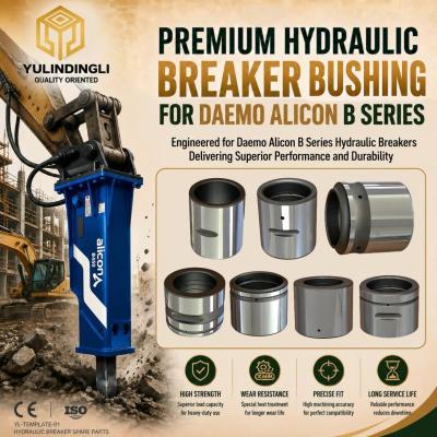 China 42CrMo Daemo Alicon Hydraulic Breaker Parts Spares Bushing Anti Wear Chisel Guide Sleeve for sale